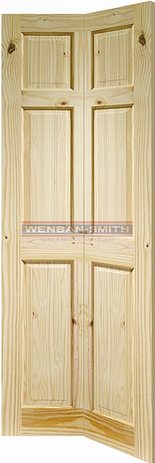 Doors :: Pine :: Bi-Fold :: Colonial 6 Panel Bi-Fold